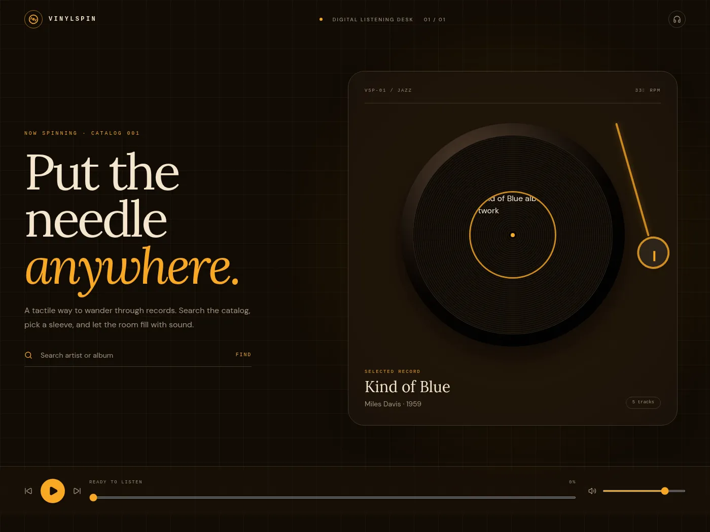 VinylSpin 3D Player