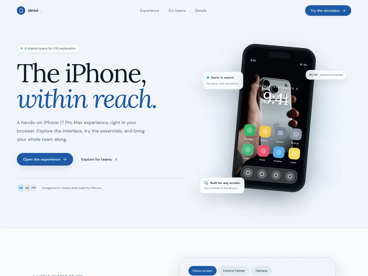 iPhone 17 Simulator Web