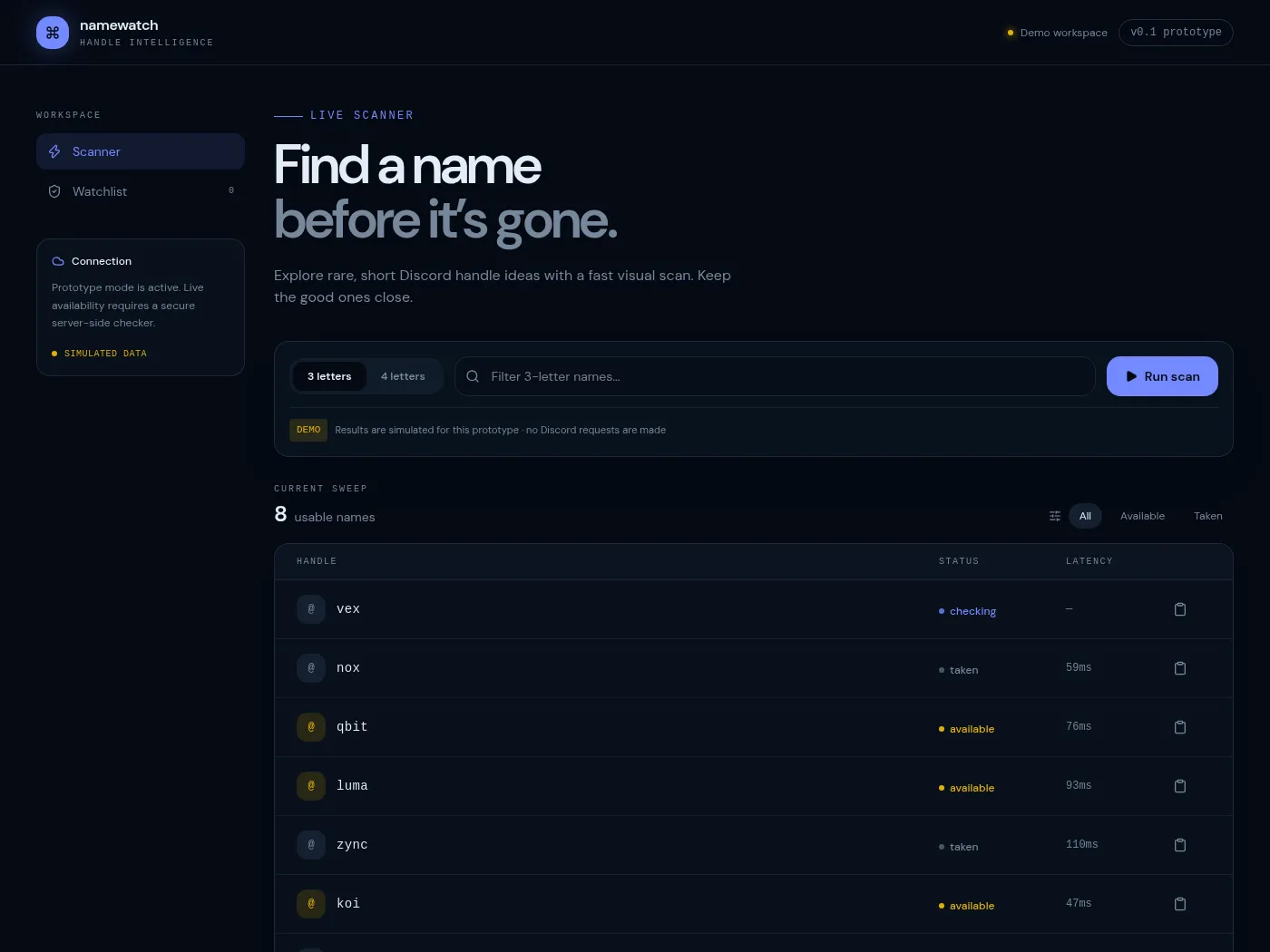 Discord Name Sniper