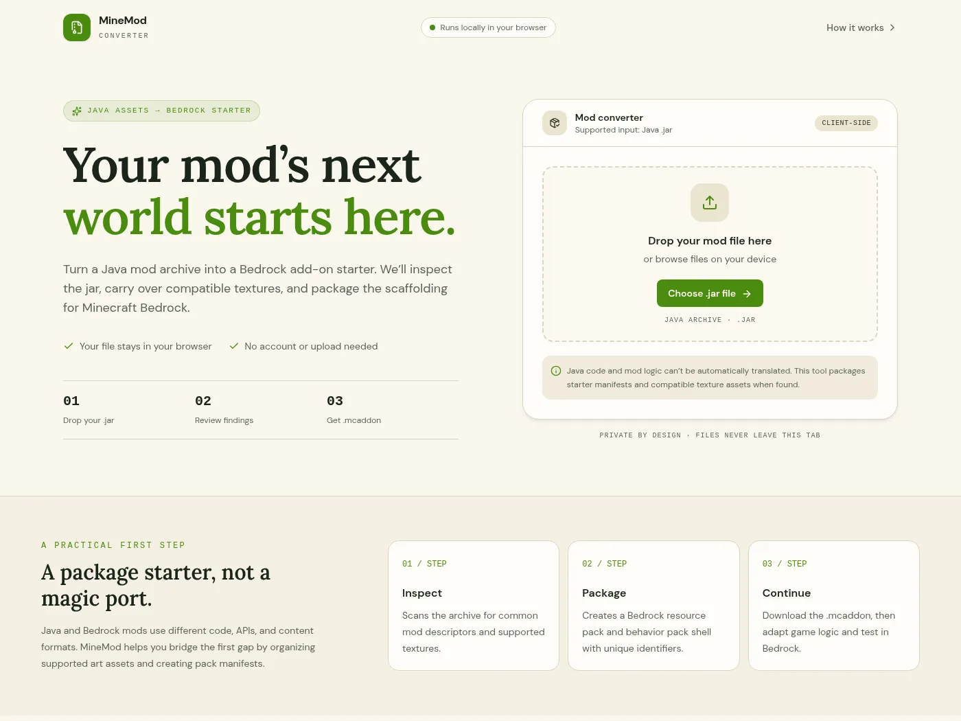 MineMod Converter