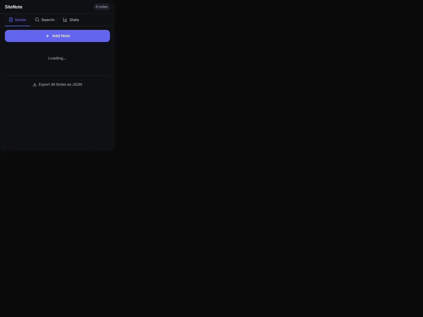 SiteNote Chrome Extension