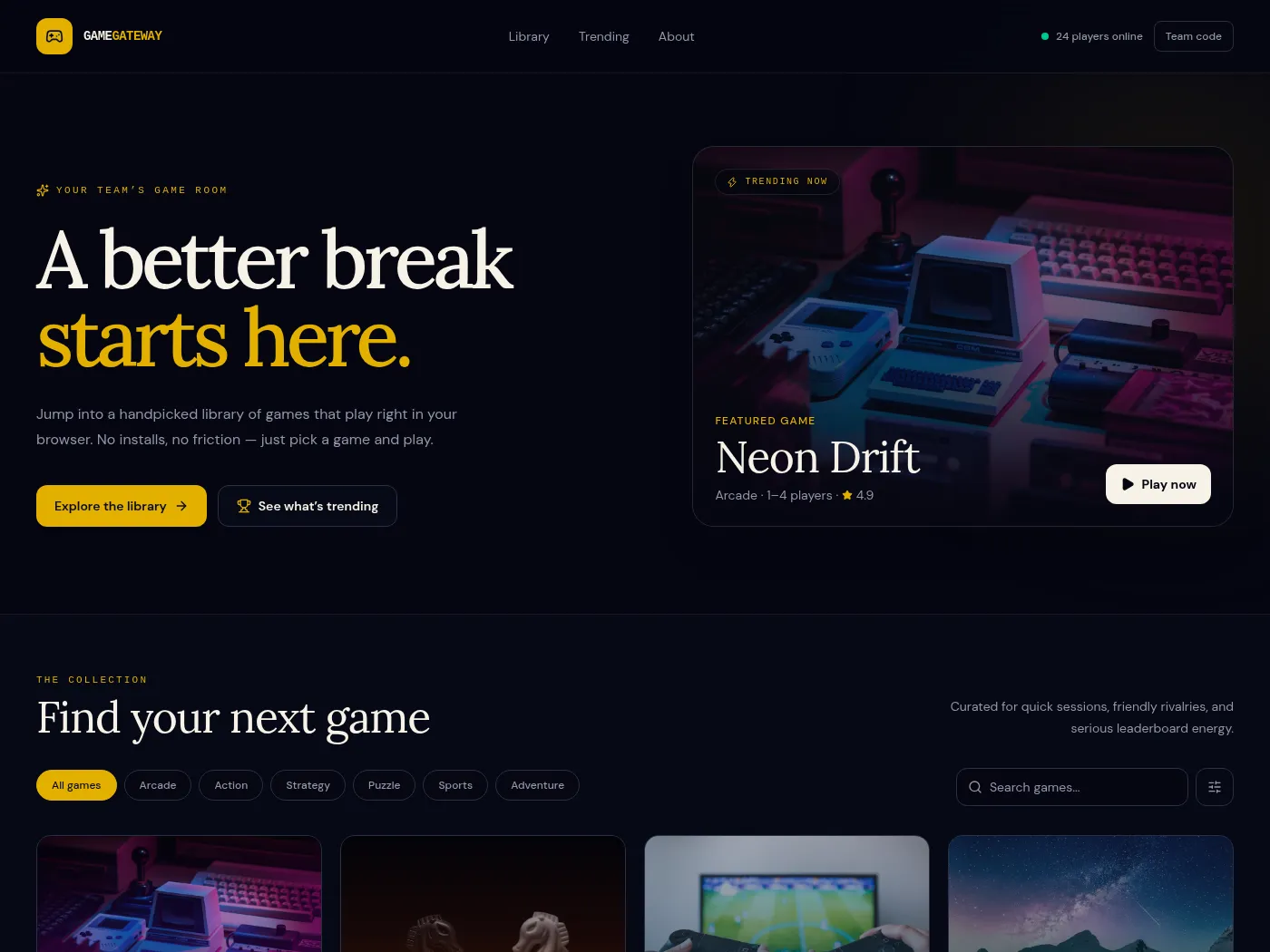 GameGateway Portal