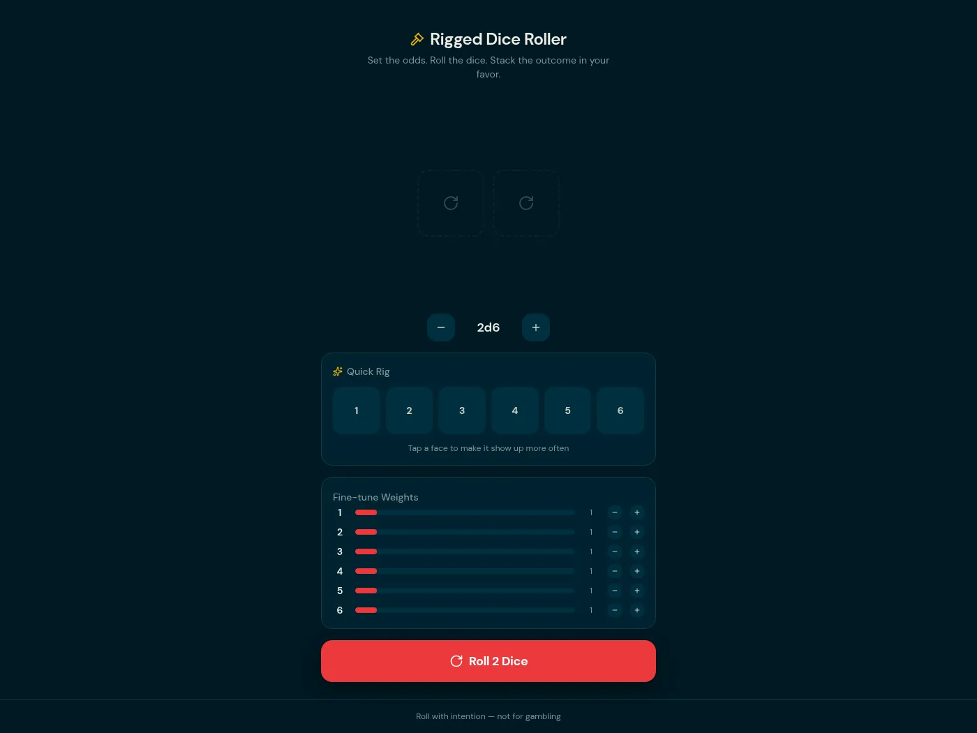 Rigged Dice Roller