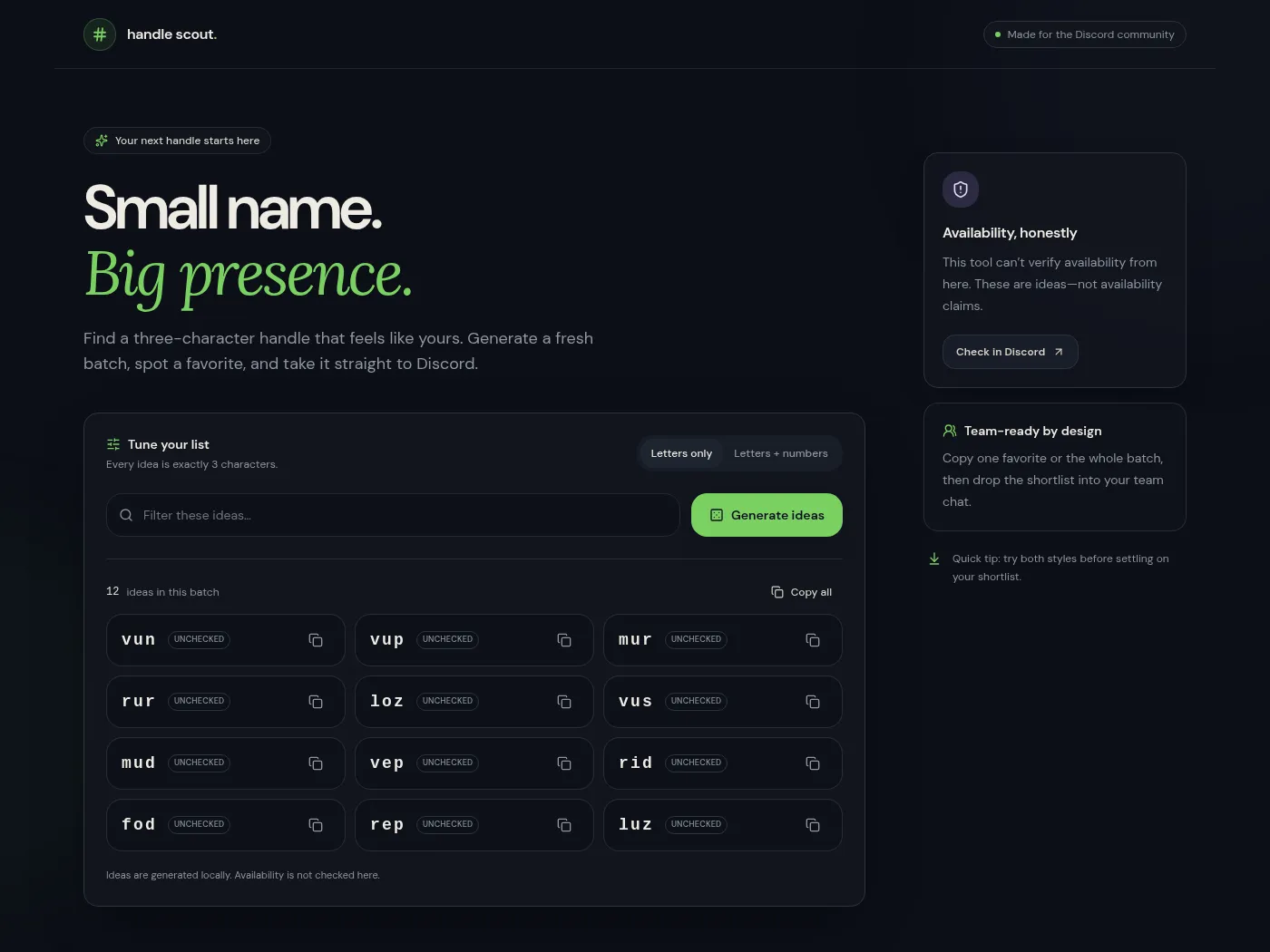 Discord Name Finder