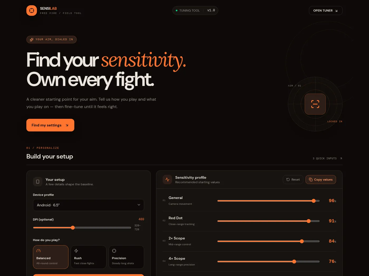 FF Sensitivity Finder