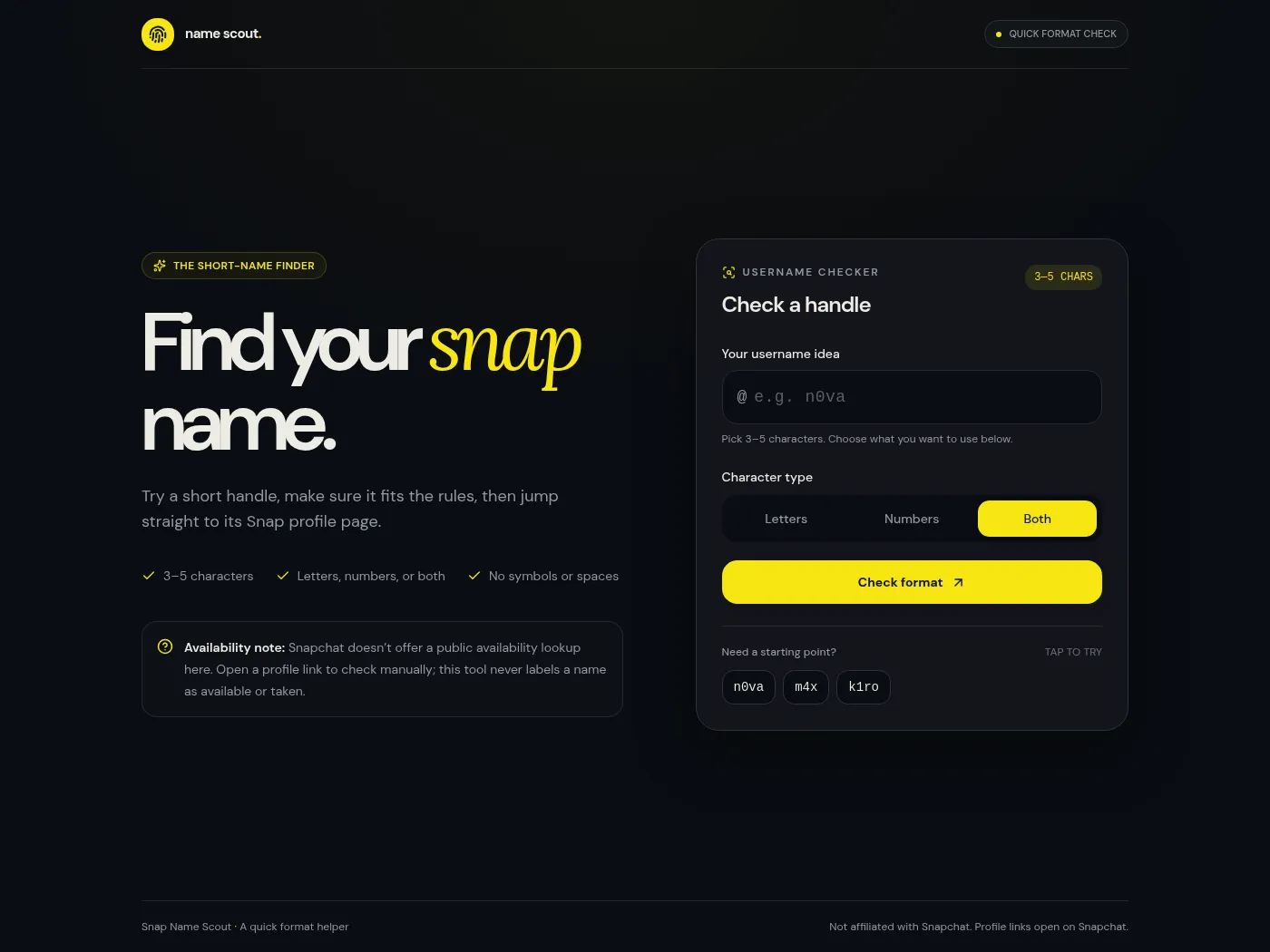 Snap User Checker