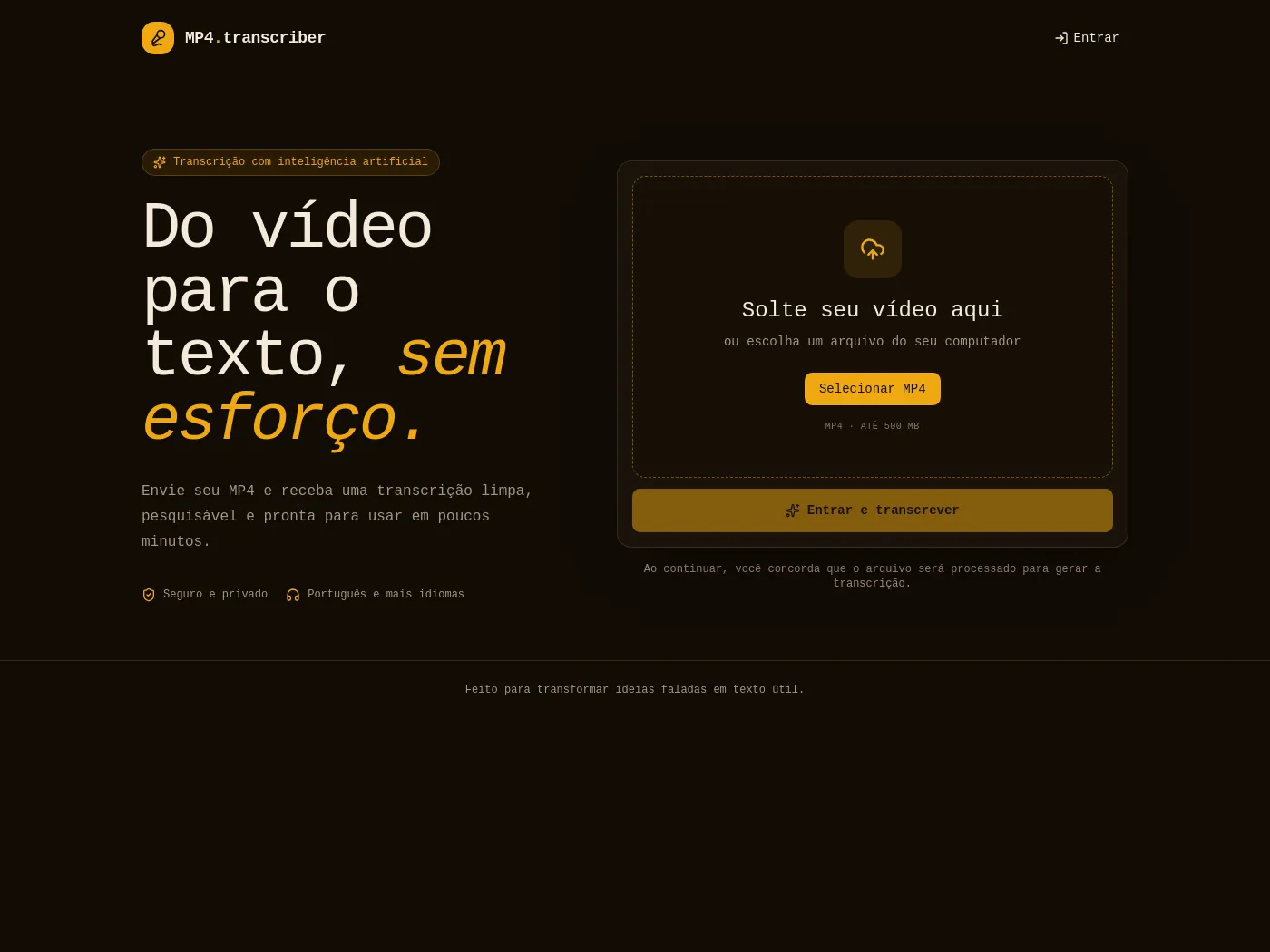 MP4 Transcriber