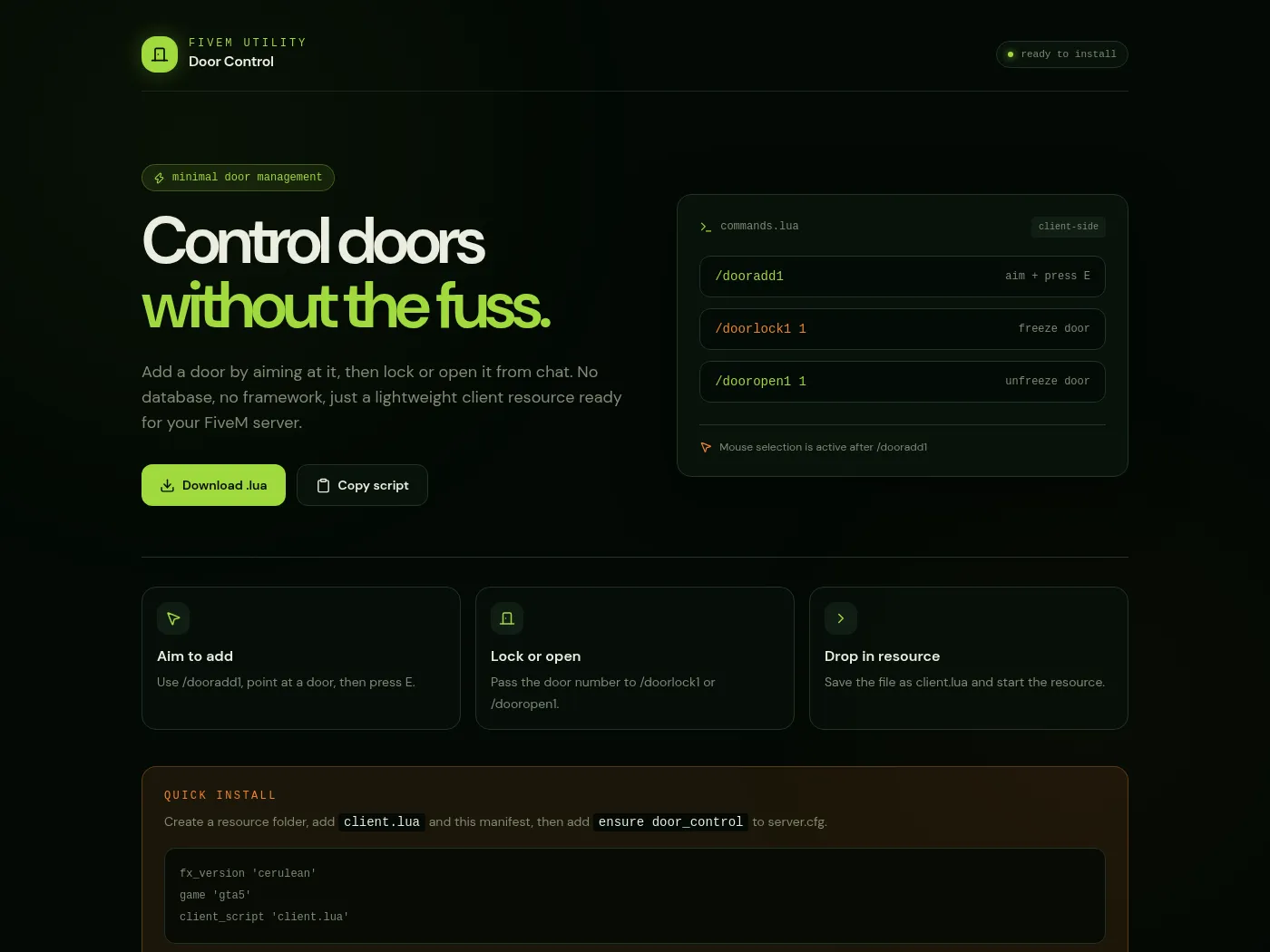 FiveM Door Control Script
