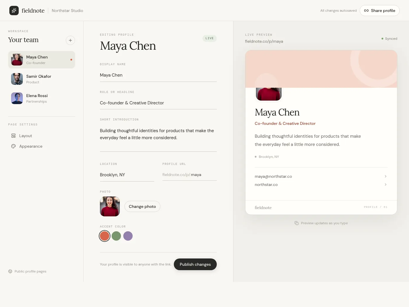 Profile Page Builder