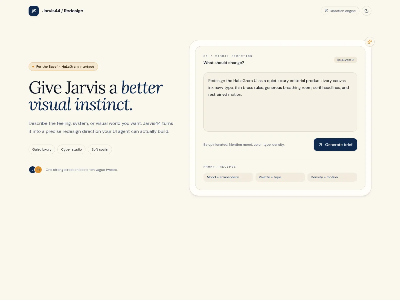 Jarvis44 Redesign Tool