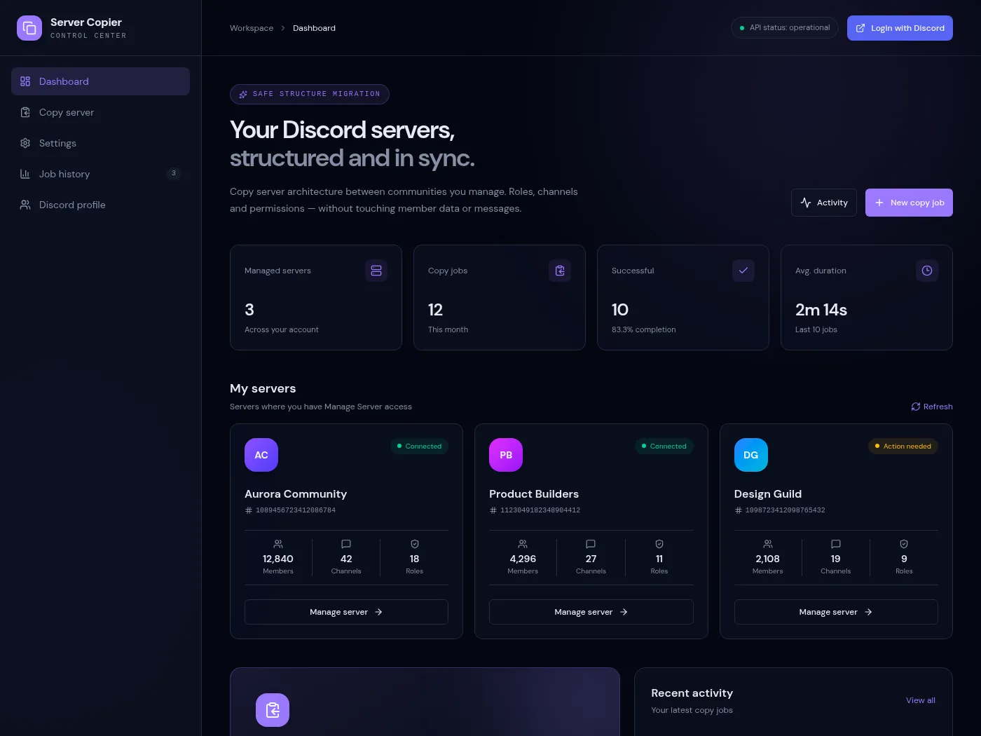 Discord Server Copier