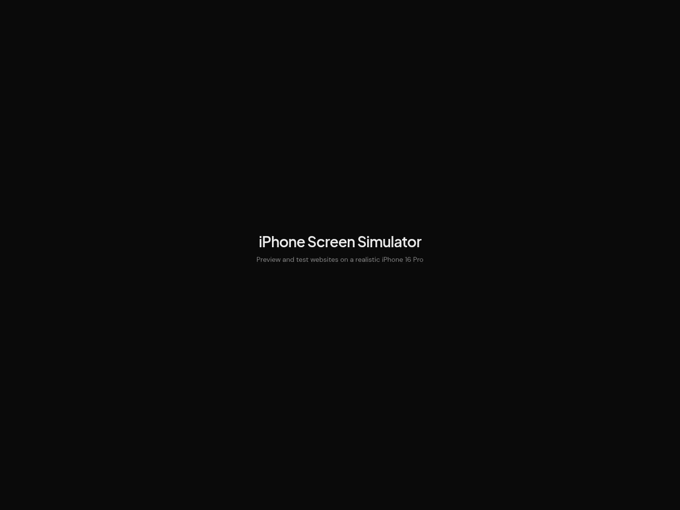 iPhone Screen Simulator