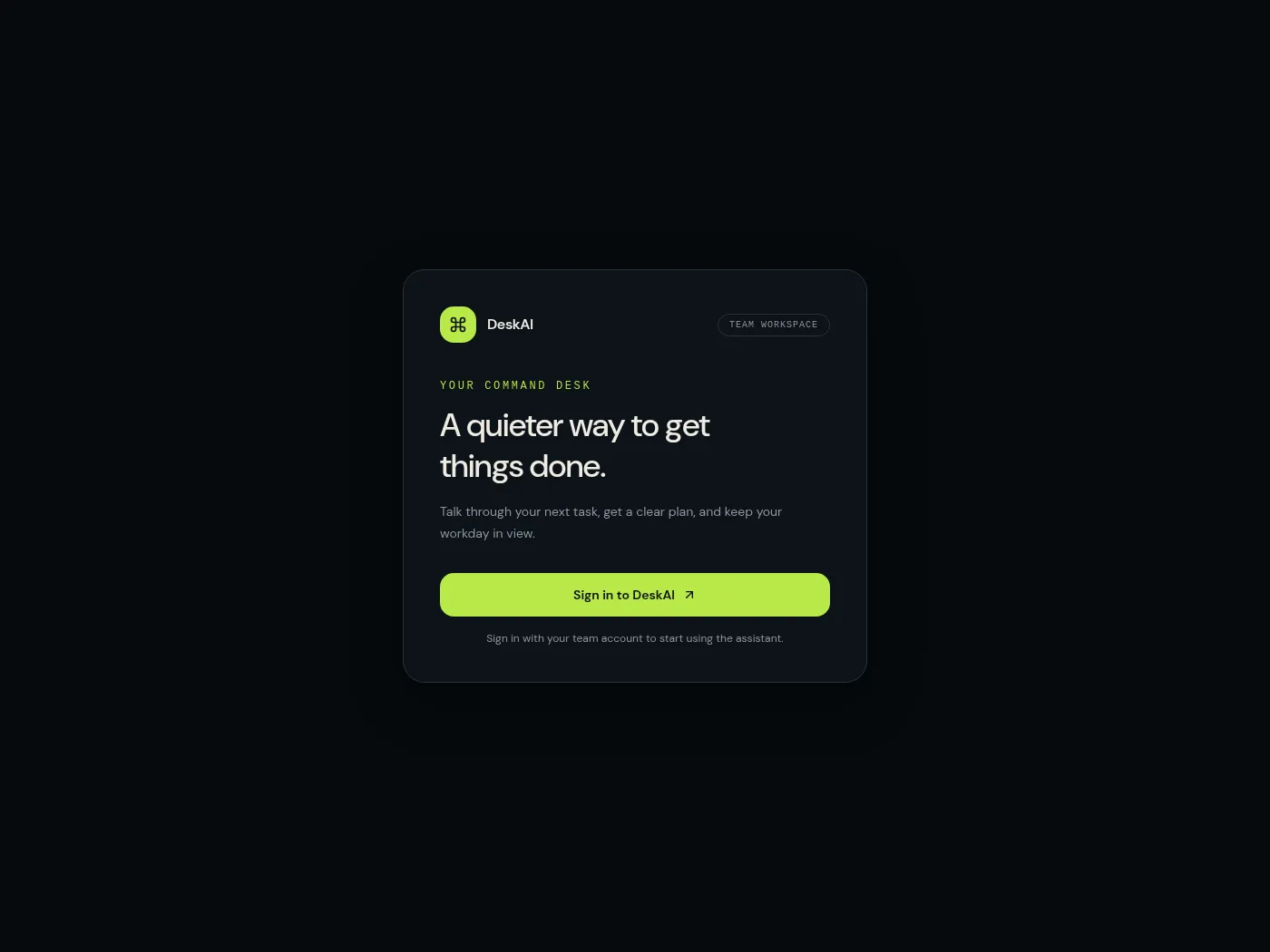DeskAI Assistant
