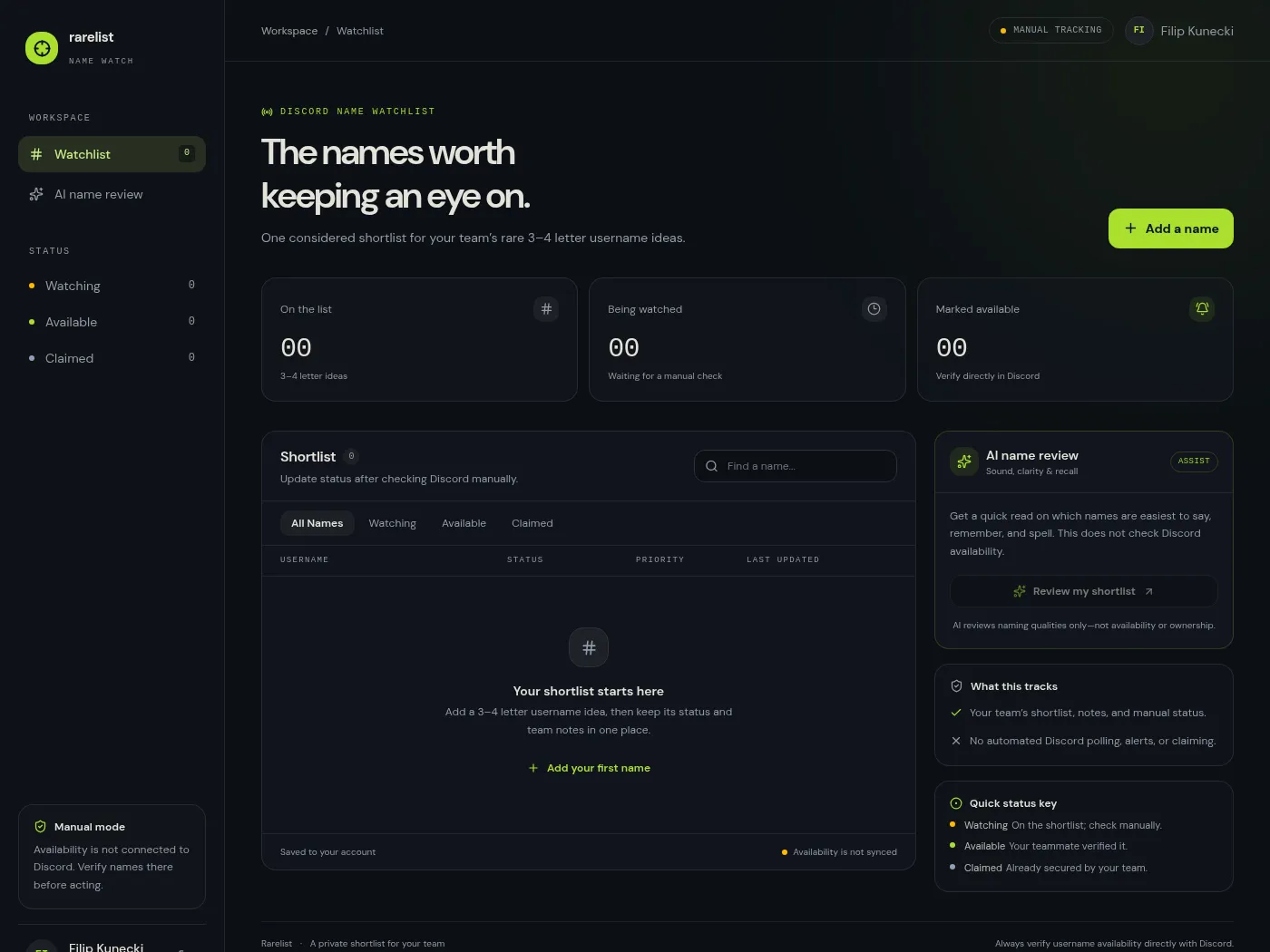 Discord Name Sniper