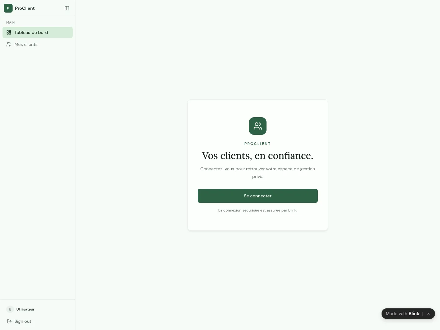ProClient Dashboard