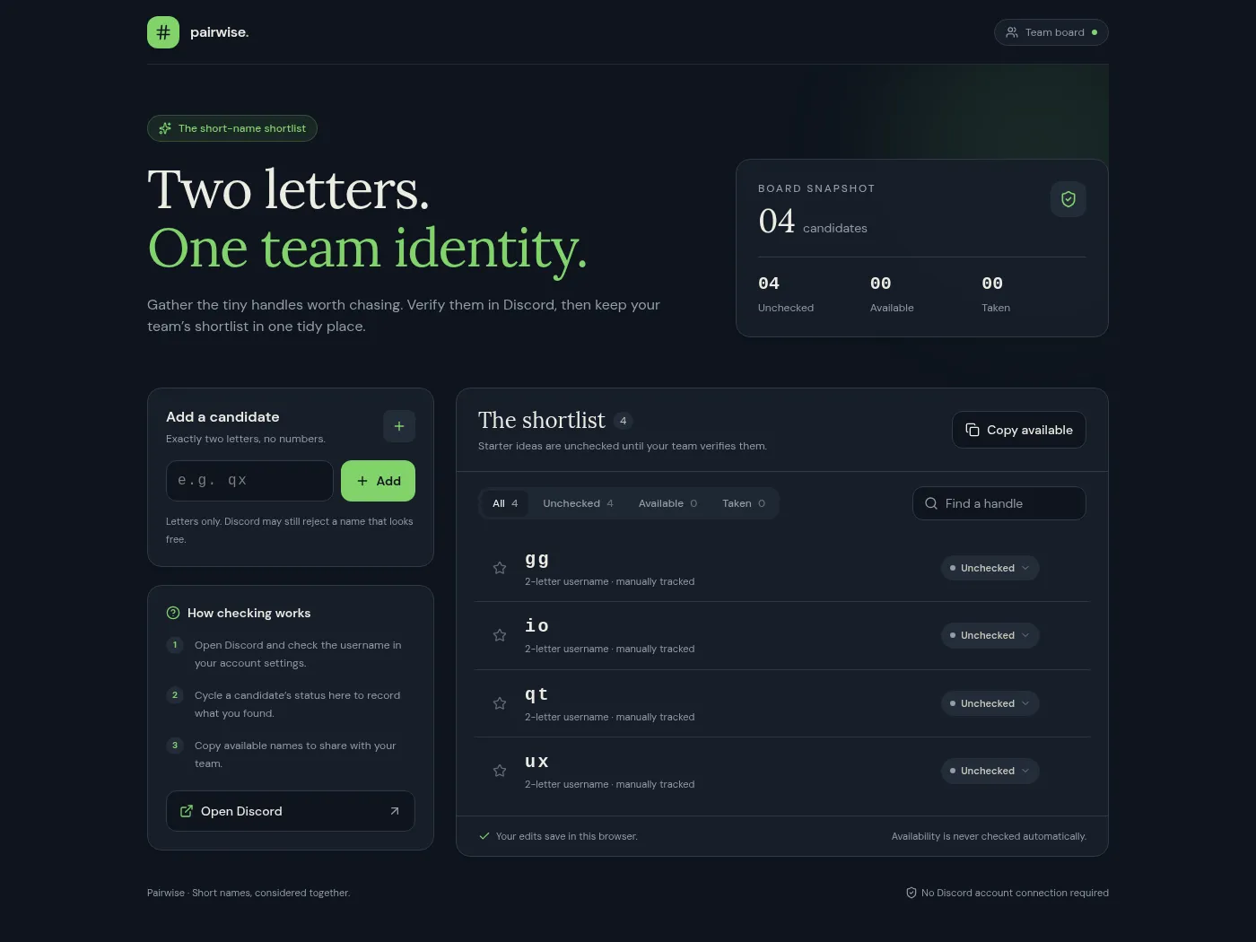 Discord Handle Hunter