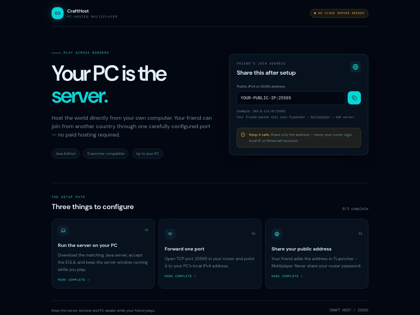 TLauncher Server Hub