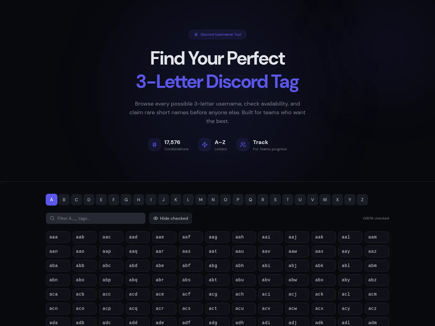 Discord Tag Finder