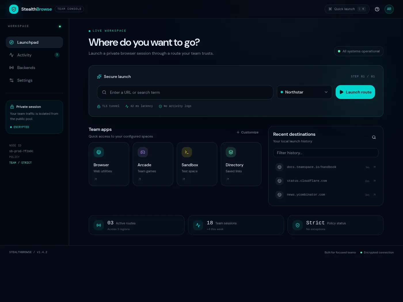 StealthBrowse Portal