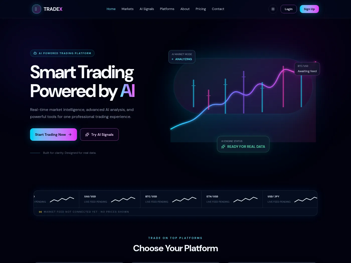 NeonTrader Landing Page