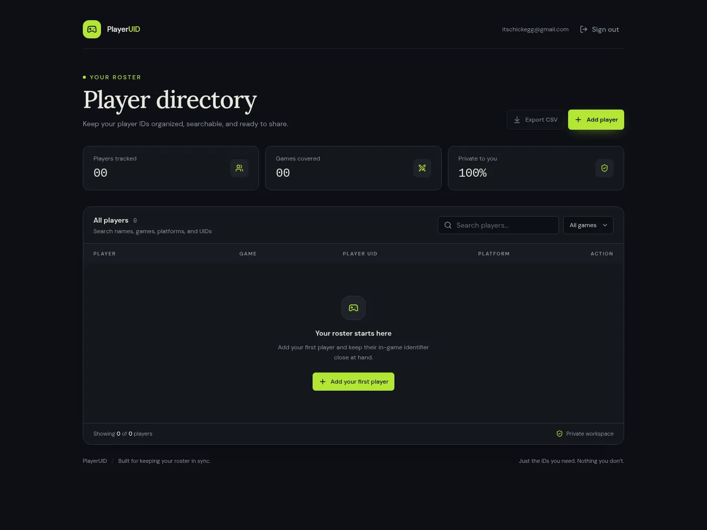 PlayerUID Tracker