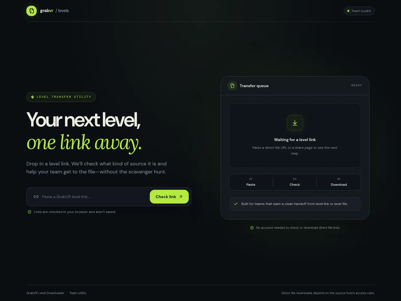 GrabVR Level Downloader