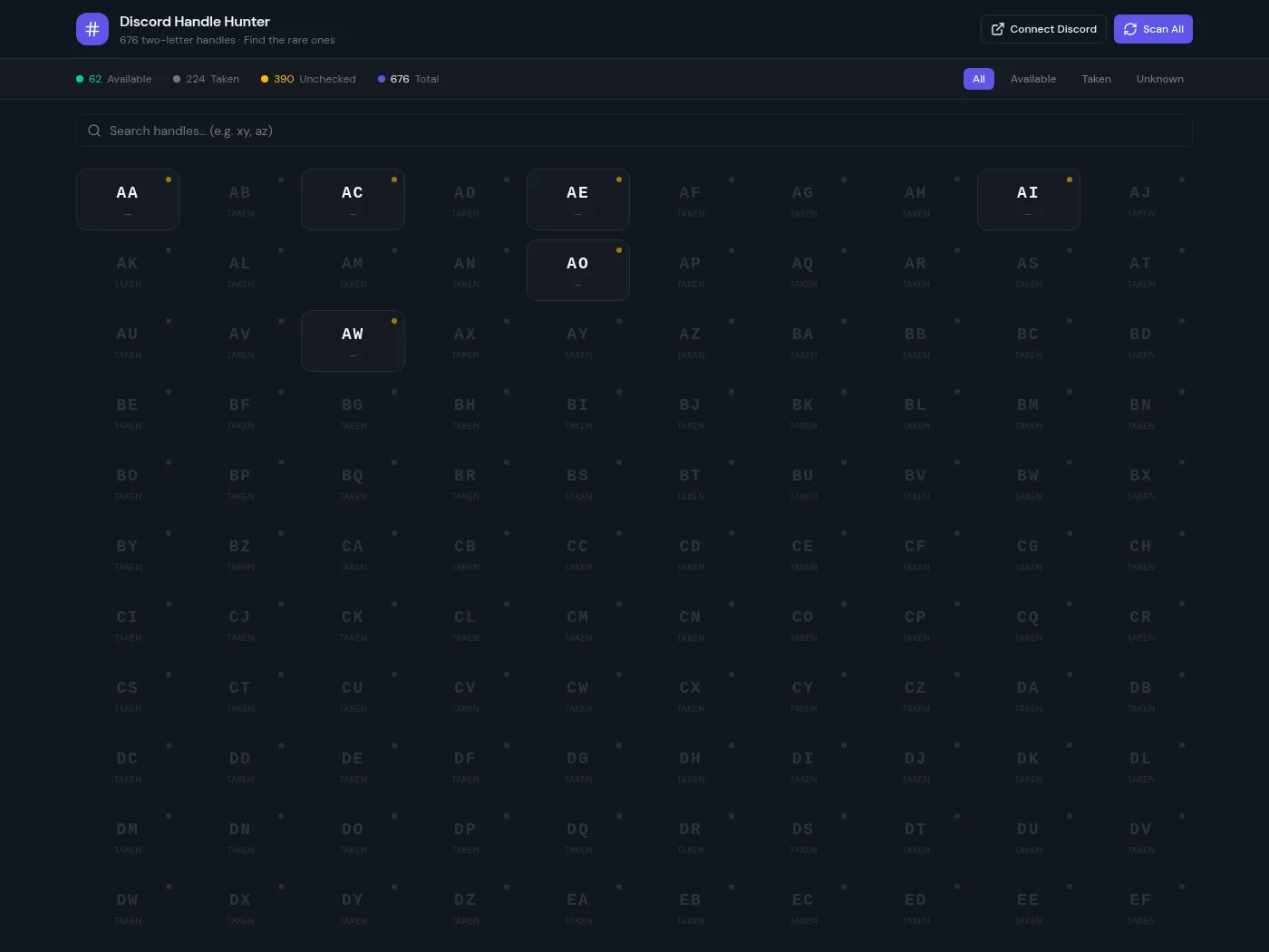 Discord Handle Hunter