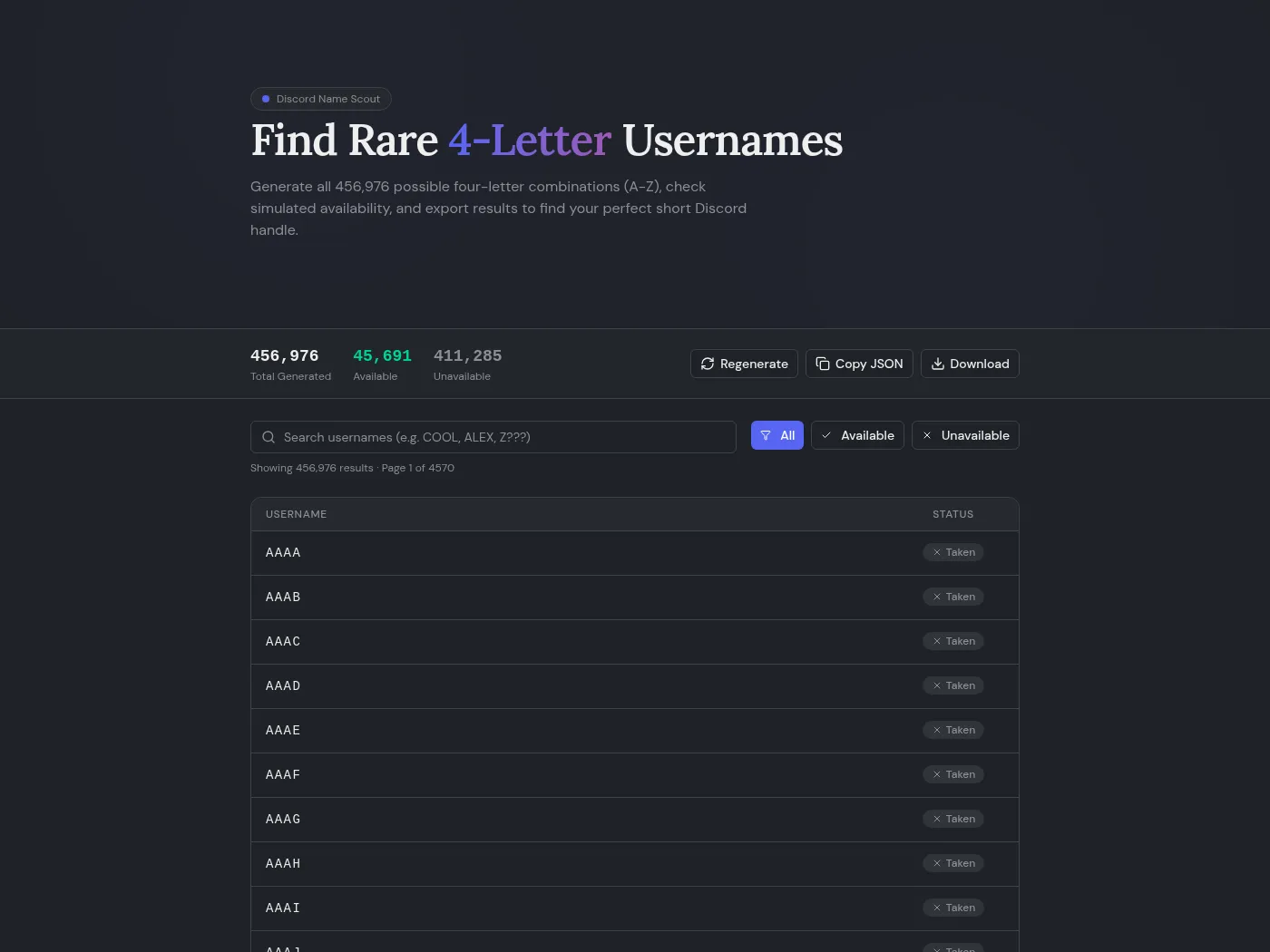 Discord Name Scout
