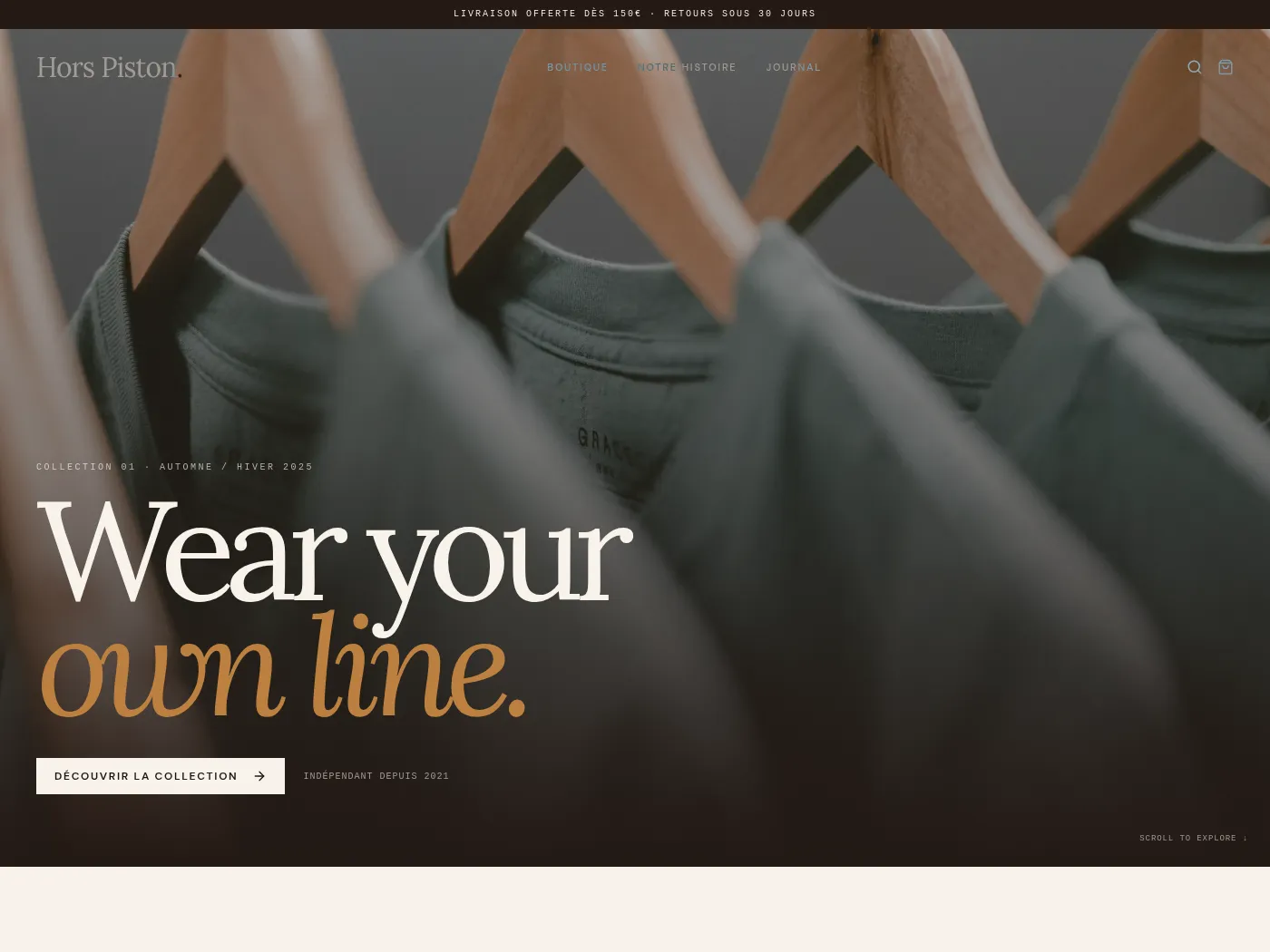 Hors Piston E-Commerce