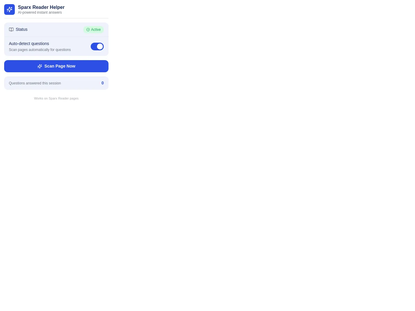 Sparx Reader Helper