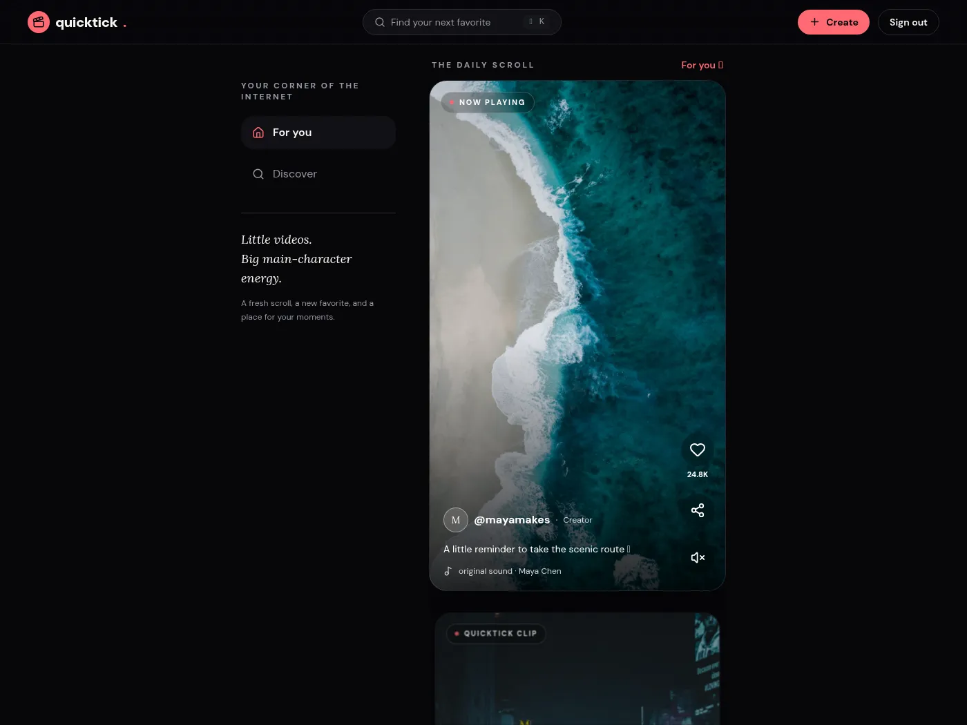 QuickTick Video Sharing