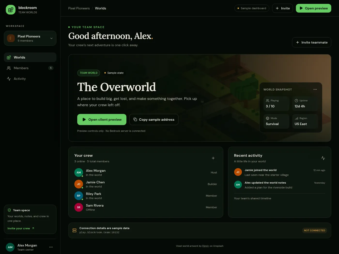 Minecraft Web Client