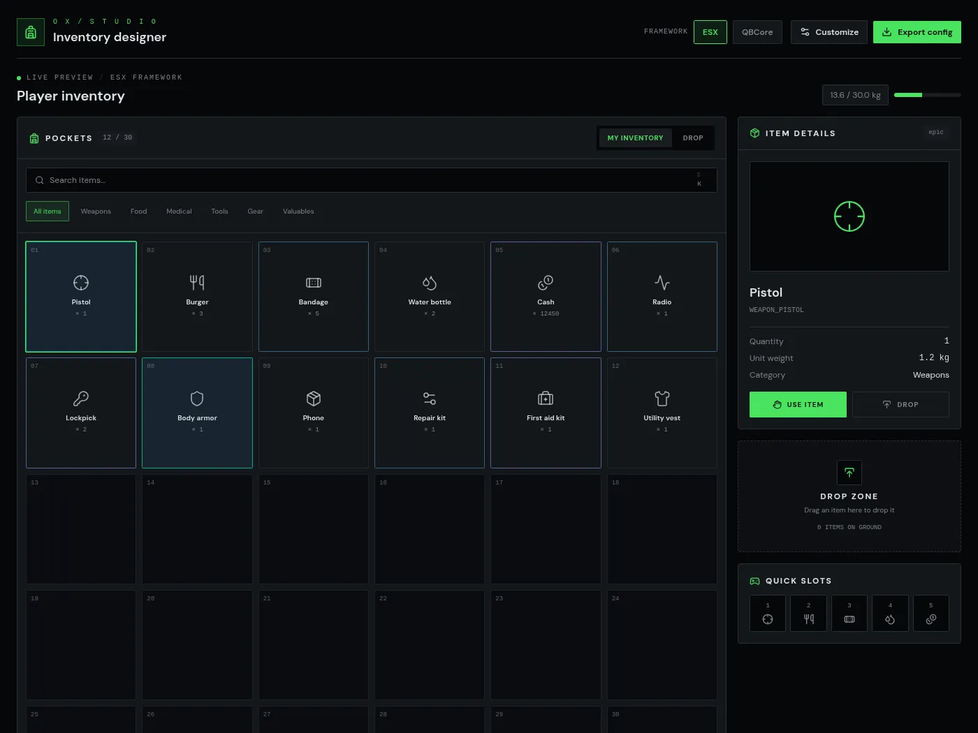 OX Inventory Manager