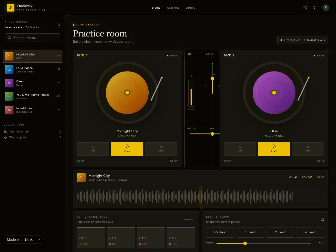 DeckMix Web DJ Simulator