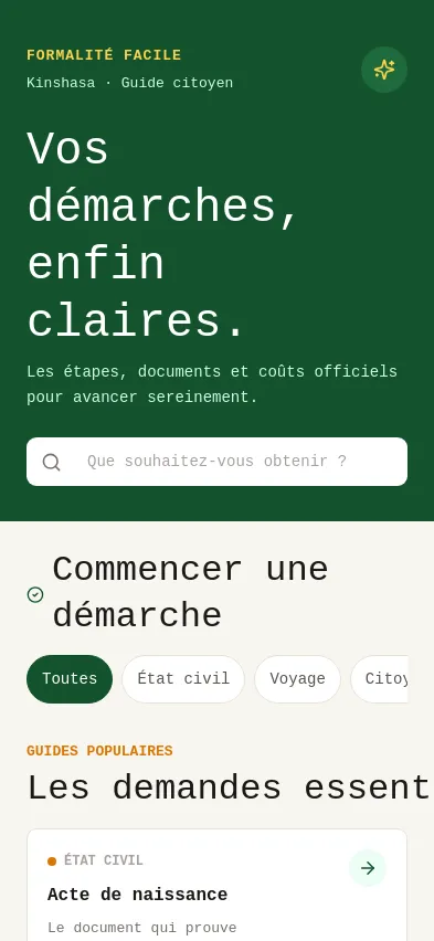 Formalité Facile