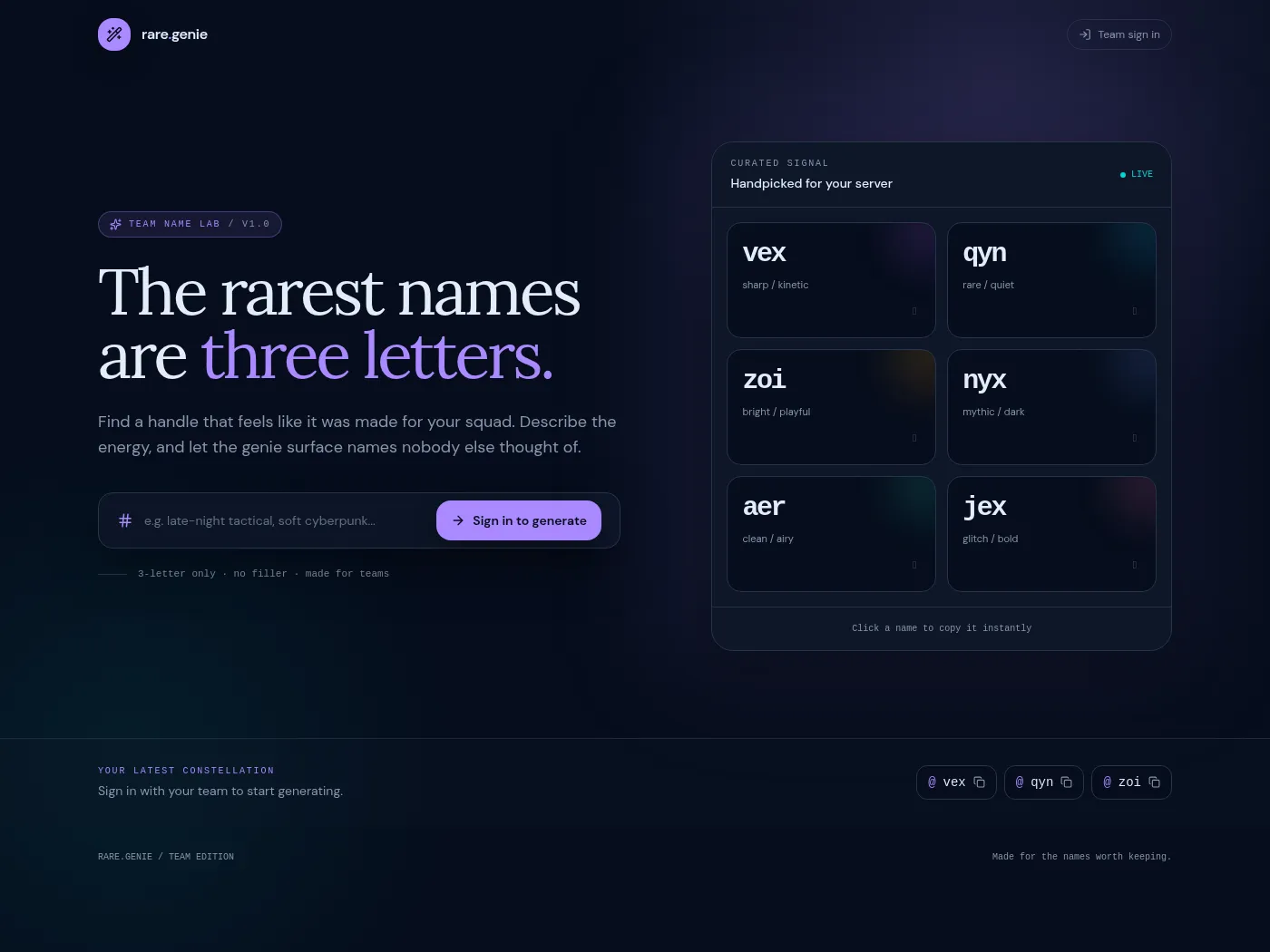 Rare Discord Name Genie