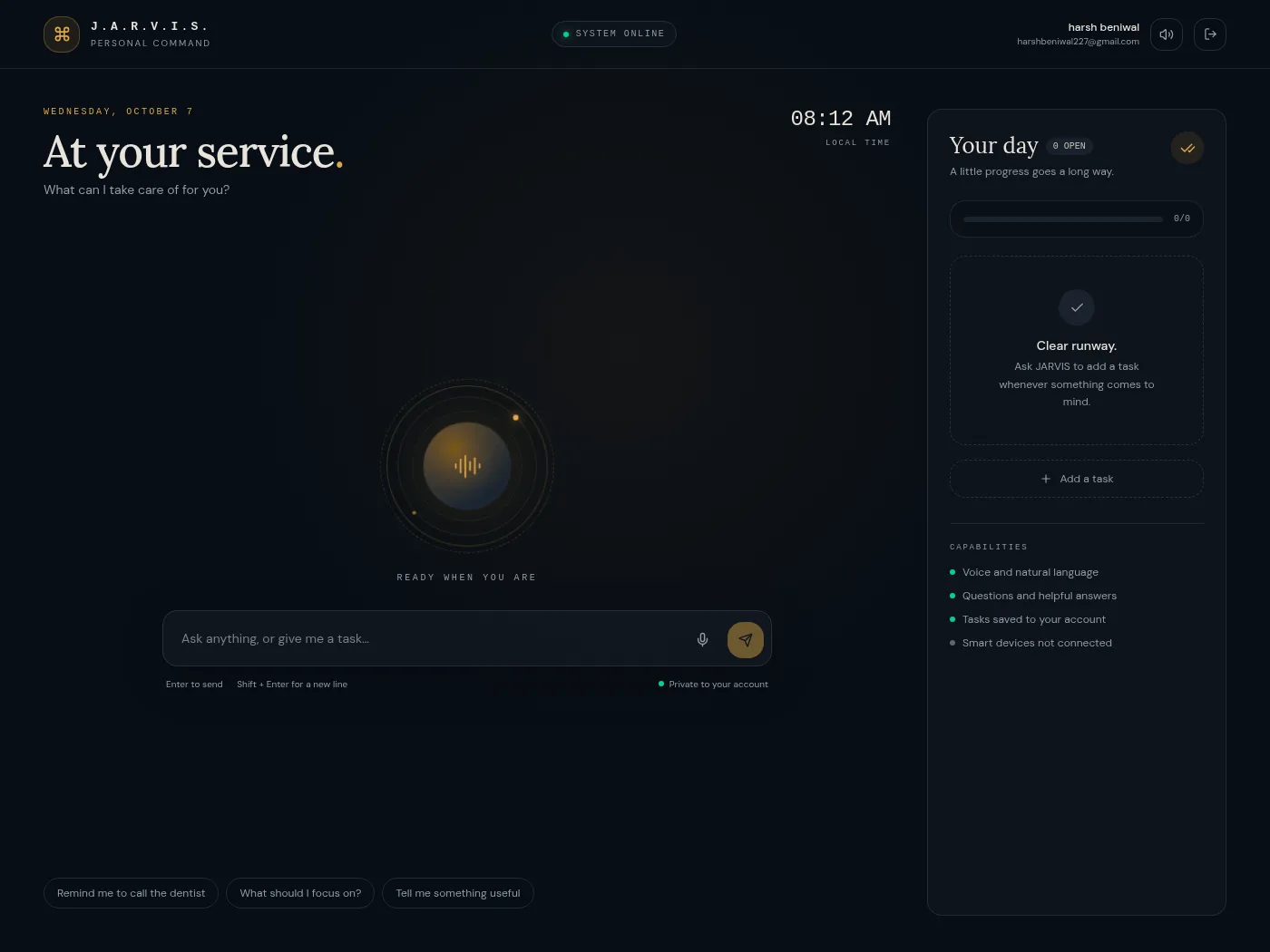 Real Jarvis AI Assistant