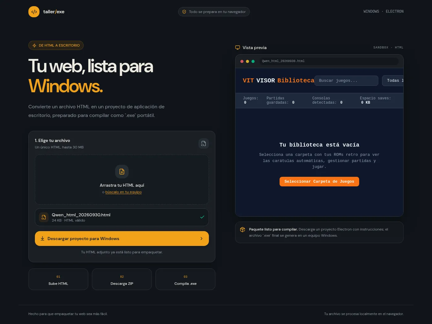 HTML to EXE Builder
