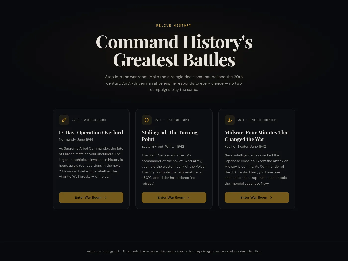 PaxHistoria Strategy Hub