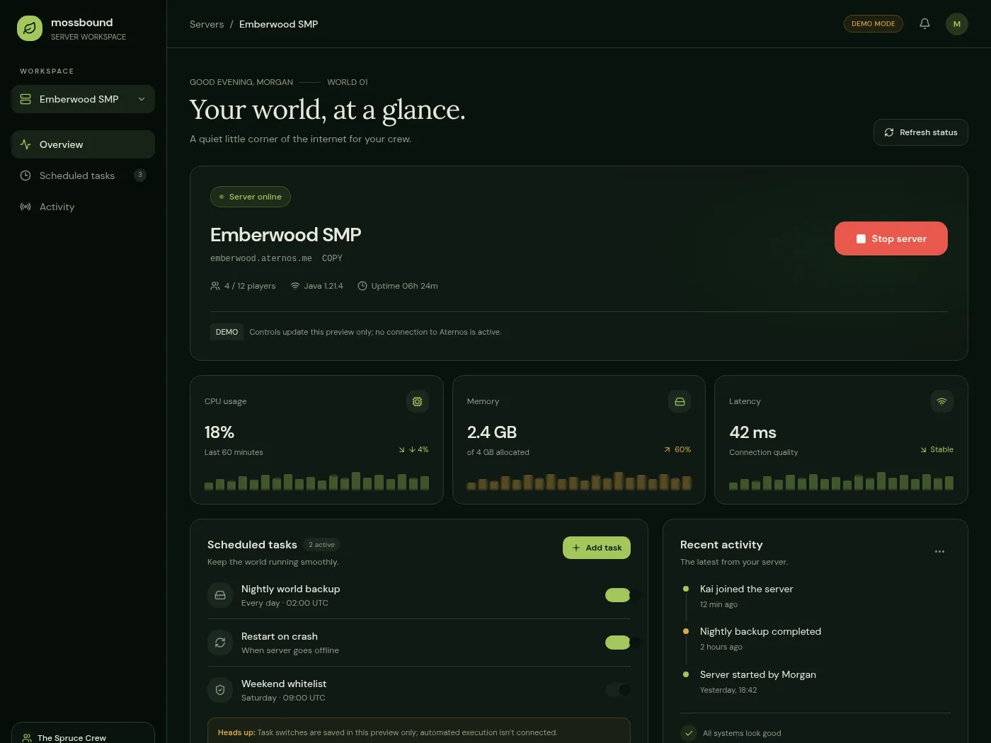 Aternos Team Server Manager
