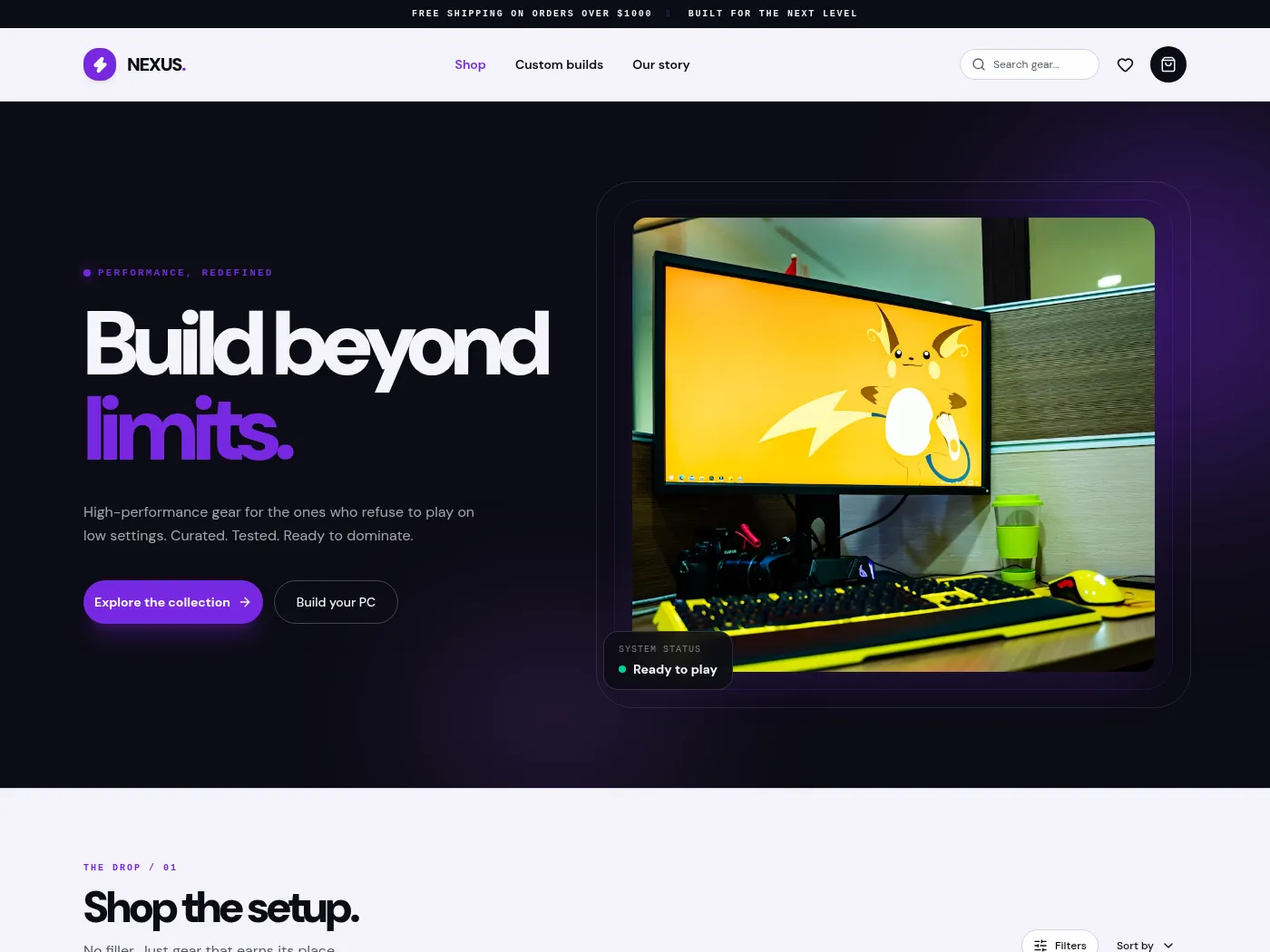 Gaming Gear Storefront
