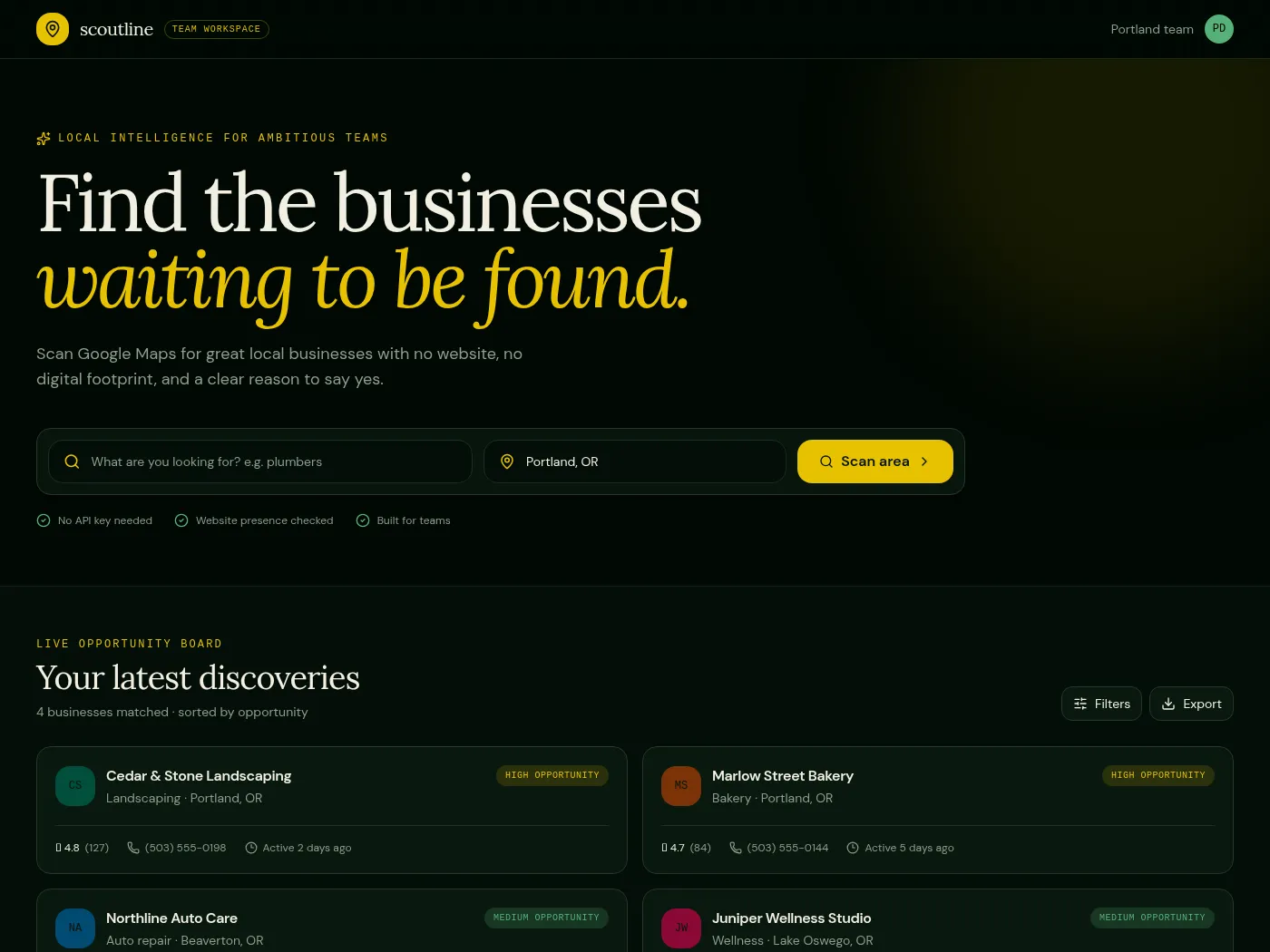 Offline Biz Finder