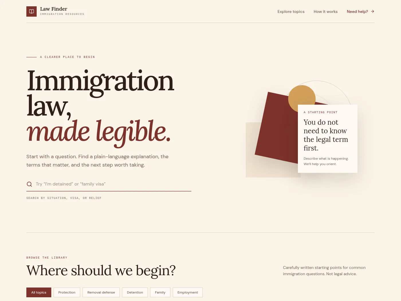 Immigration Law Finder