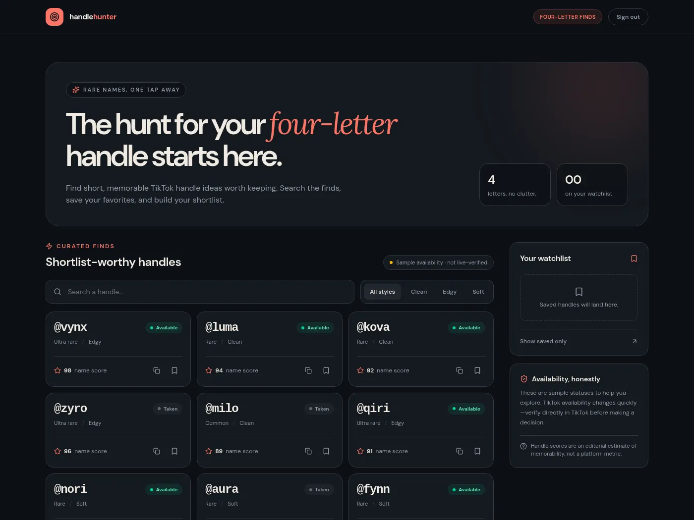 TikTok Handle Hunter