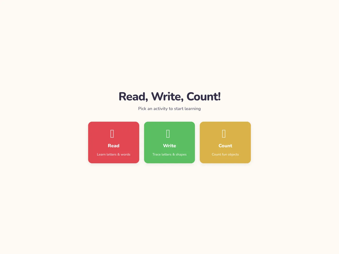 Read Write Count Kids