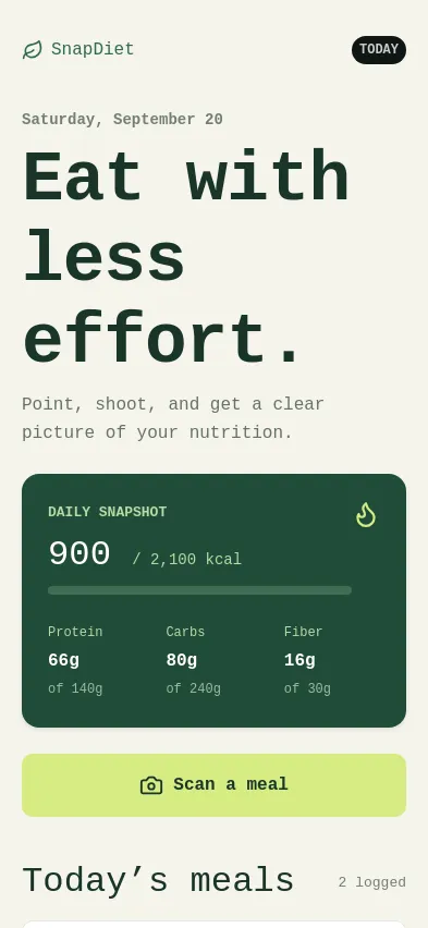 SnapDiet AI Tracker