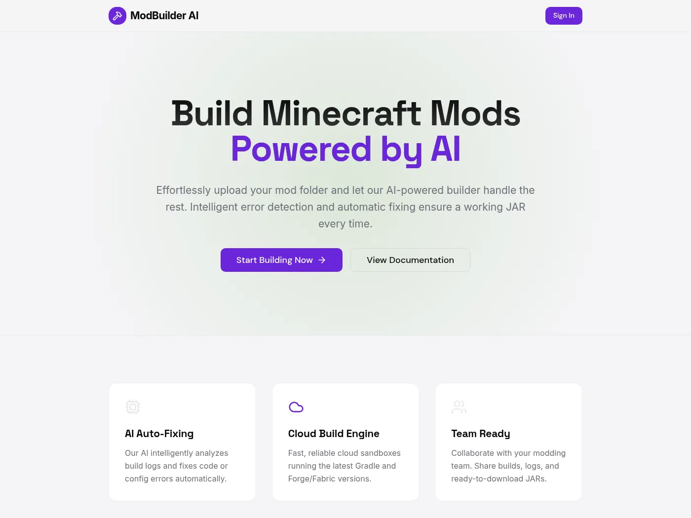 Minecraft Mod Builder AI