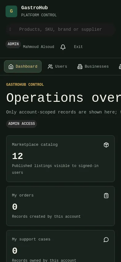 GastroHub Marketplace App