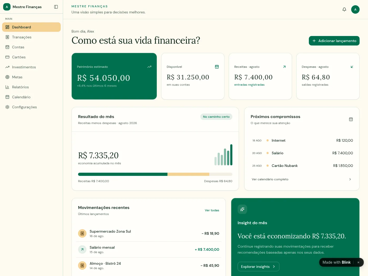 Prompt Mestre Finanças