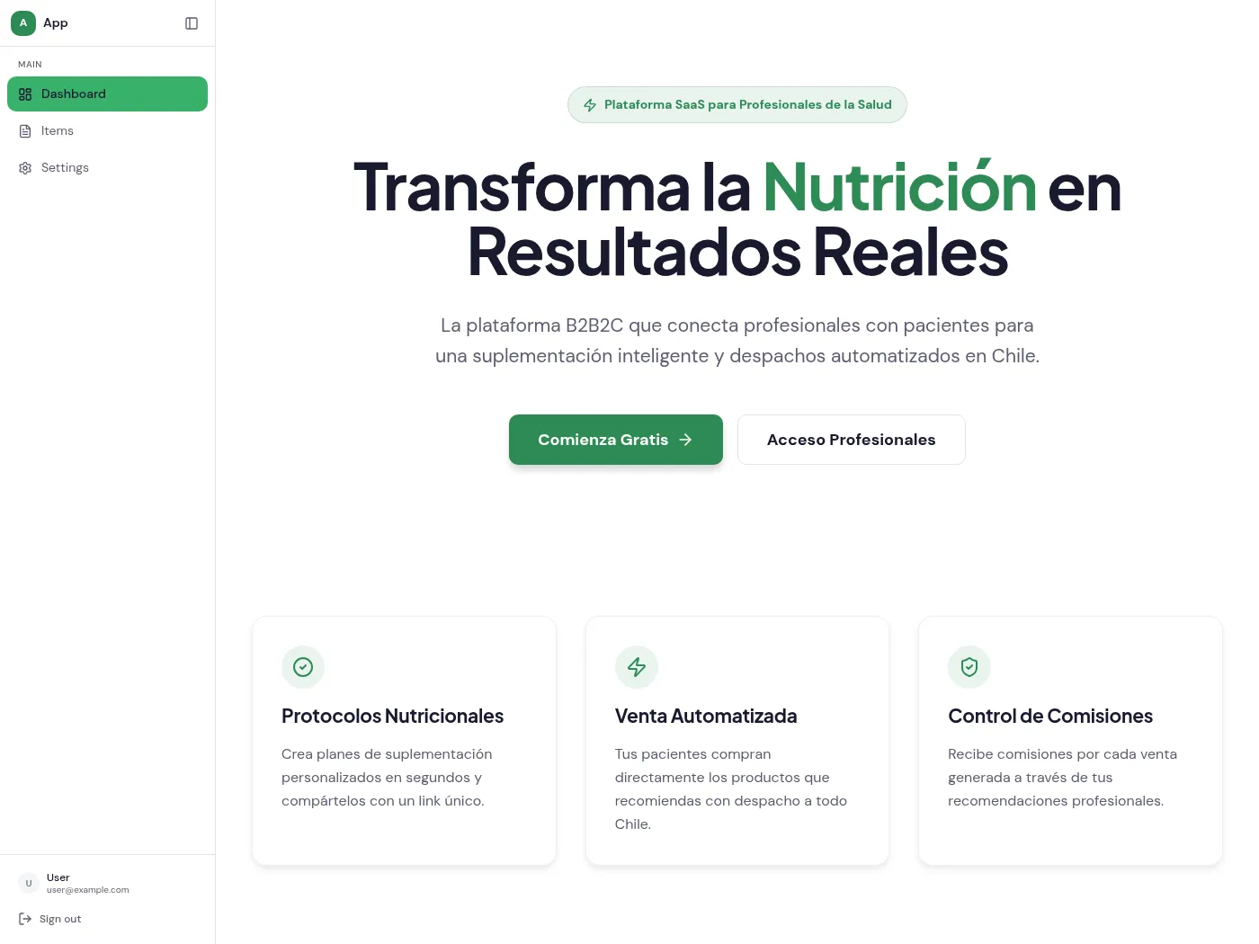 NutriLink SaaS Platform